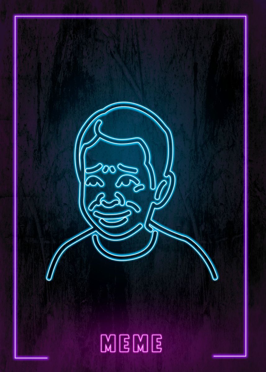 'Funny Meme Face' Poster, picture, metal print, paint by Trending ...