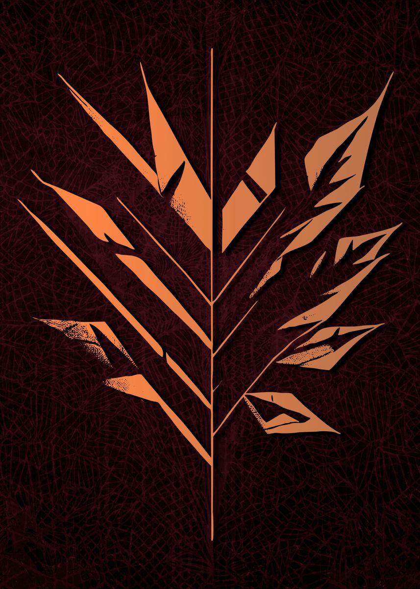 'Abstract Strange Leaves ' Poster, picture, metal print, paint by One ...