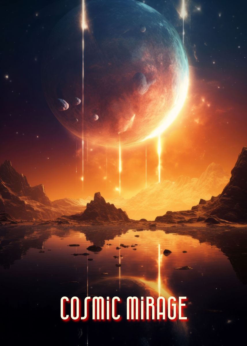 'Cosmic Mirage' Poster, picture, metal print, paint by Alexandru ...