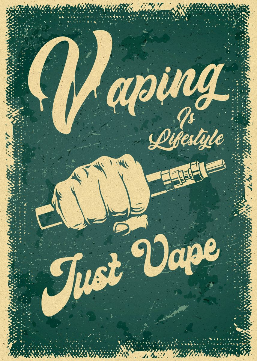 'Vaping' Poster, picture, metal print, paint by Selja Cute | Displate