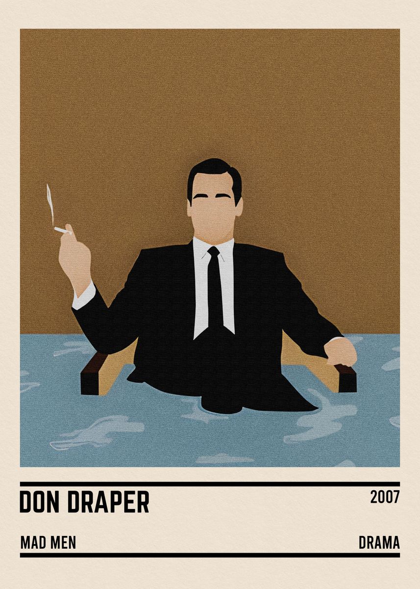 'Don Draper Mad Men ' Poster, picture, metal print, paint by Louise ...