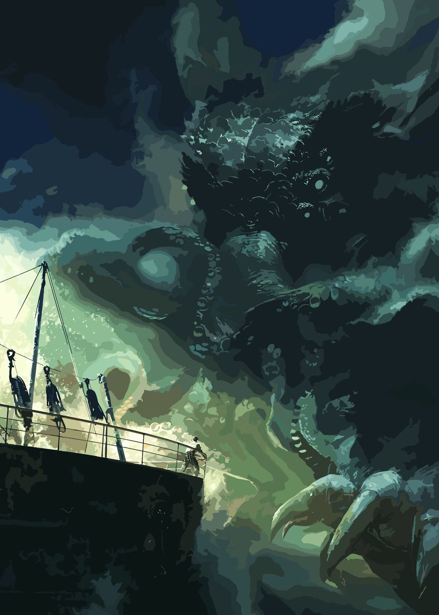 'Cthulhu' Poster, picture, metal print, paint by Crusty Craft | Displate