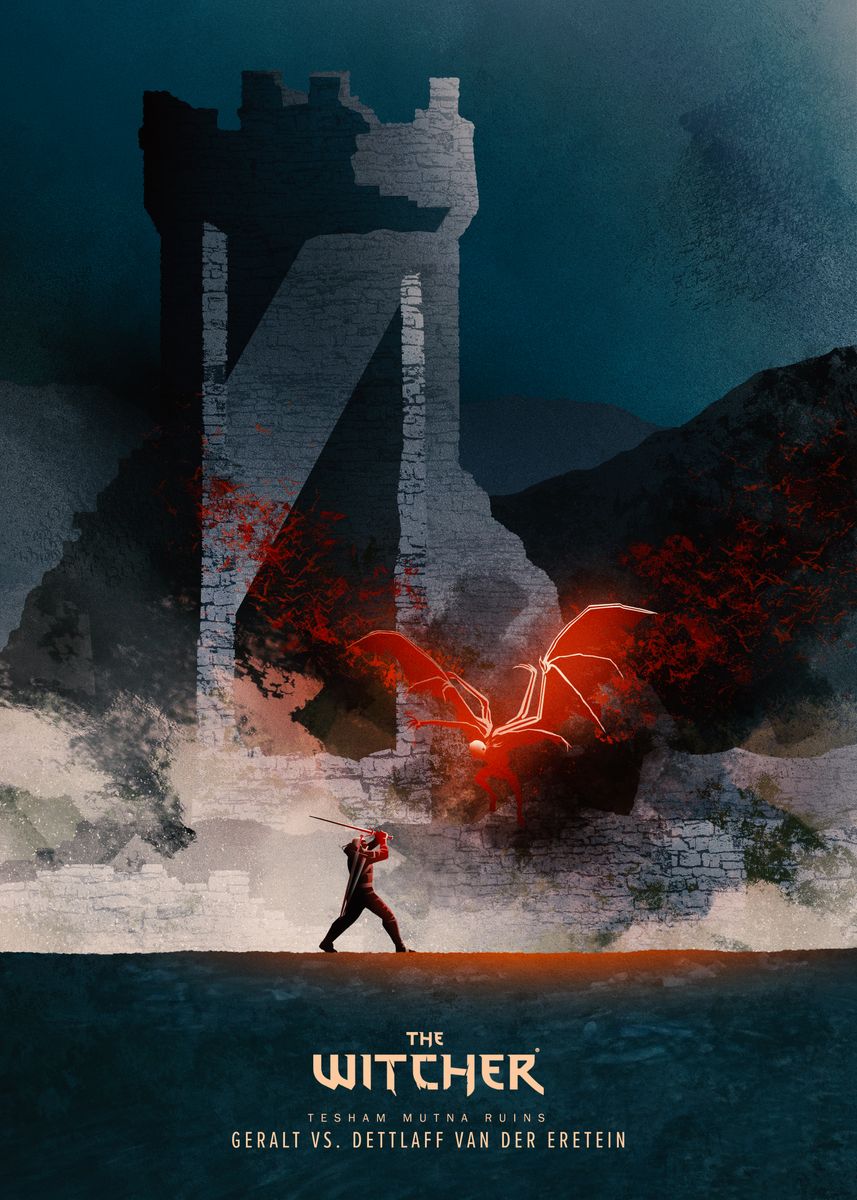 'Geralt vs Dettlaff' Poster, picture, metal print, paint by Witcher 3 ...