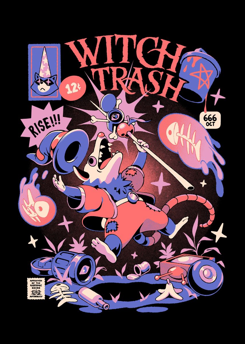 'Witch Trash' Poster, picture, metal print, paint by Ilustrata | Displate