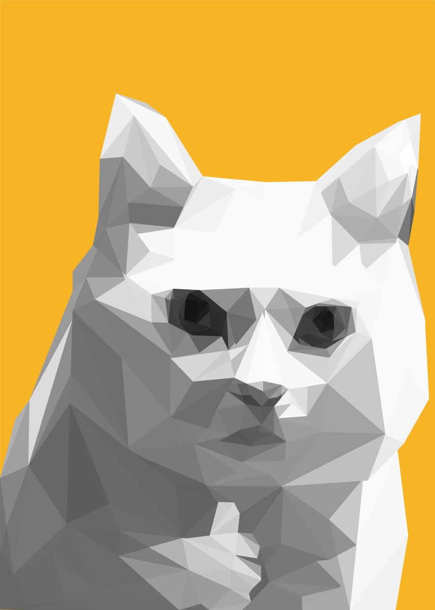 'god job cat meme' Poster, picture, metal print, paint by Aesthetic ...