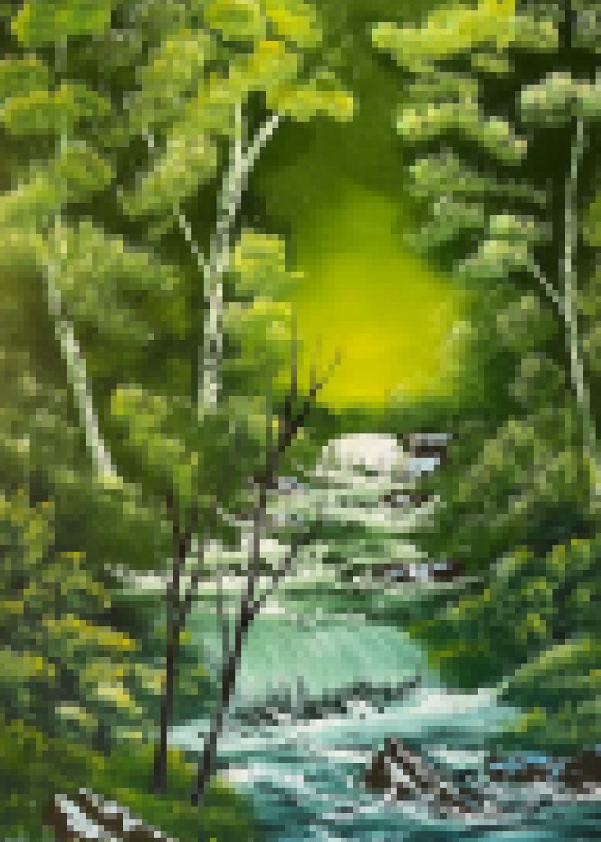 'Quiet Stream' Poster, picture, metal print, paint by Creatify Publishing | Displate