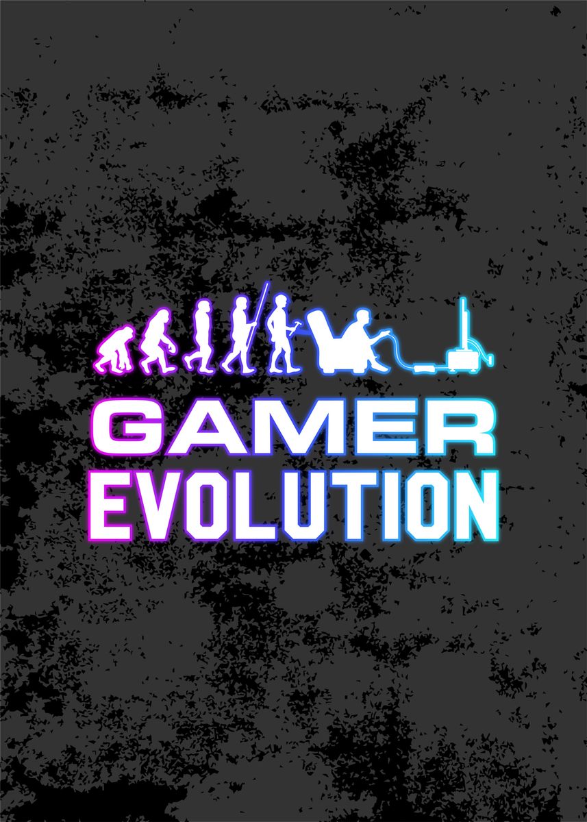 'gamer evolution ' Poster, picture, metal print, paint by Bestselling ...