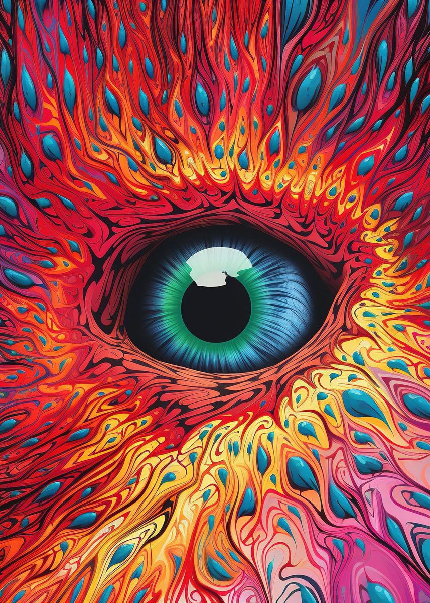 'Psychedelic Human Eye' Poster, picture, metal print, paint by Ilyrin ...