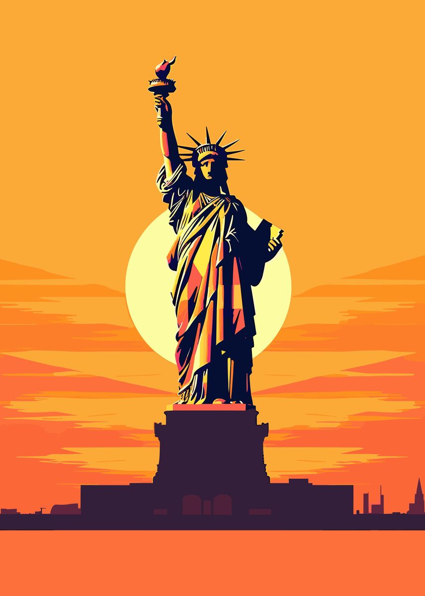 'Statue of Liberty' Poster, picture, metal print, paint by Glenda ...