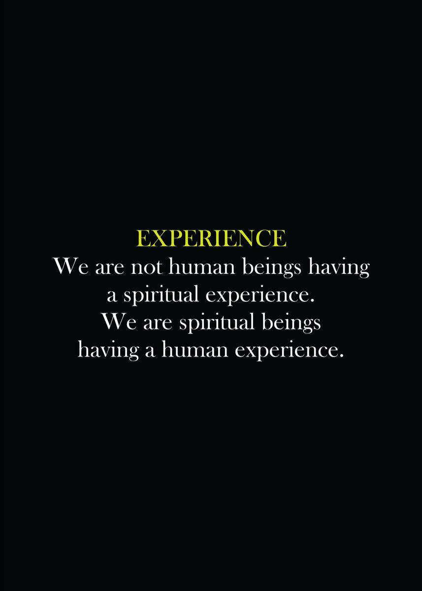 'EXPERIENCE' Poster, picture, metal print, paint by promtime | Displate