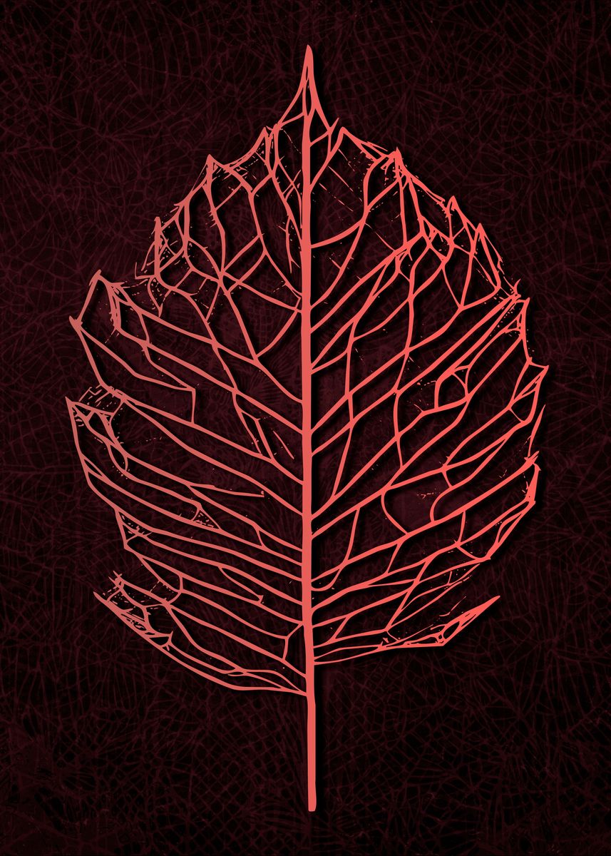 'Abstract Strange Leaves ' Poster, picture, metal print, paint by One ...