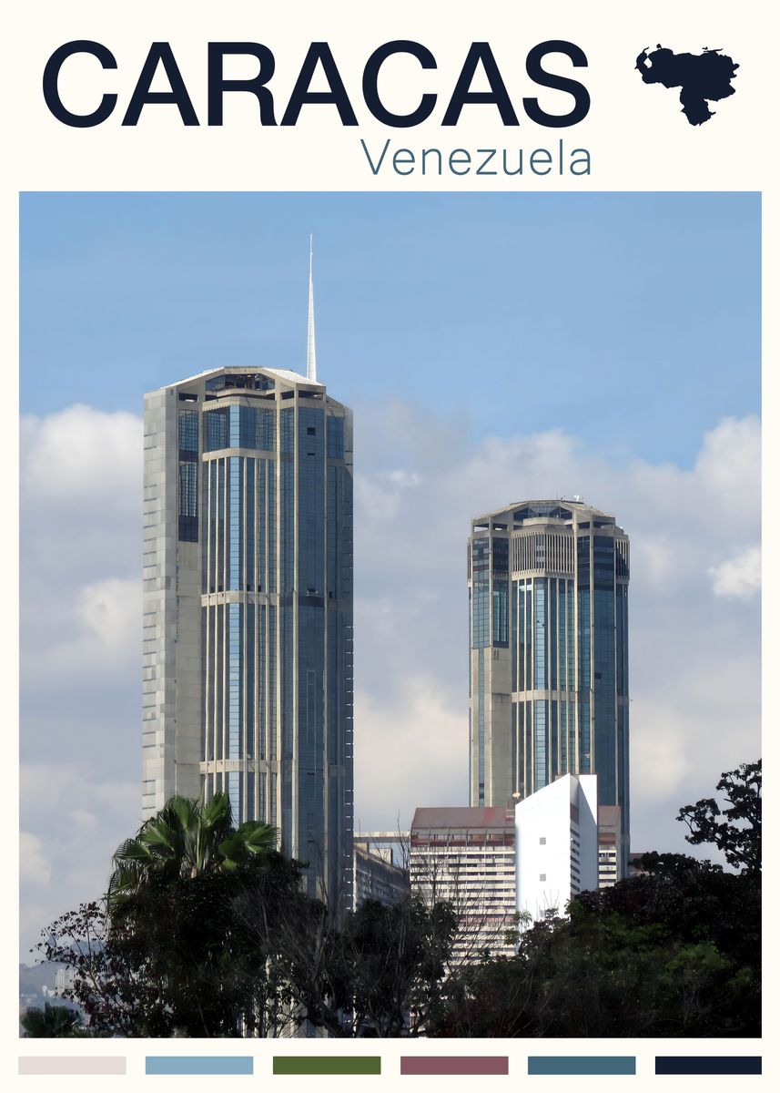 'CARACAS TRAVEL POSTER' Poster, picture, metal print, paint by Deiver ...