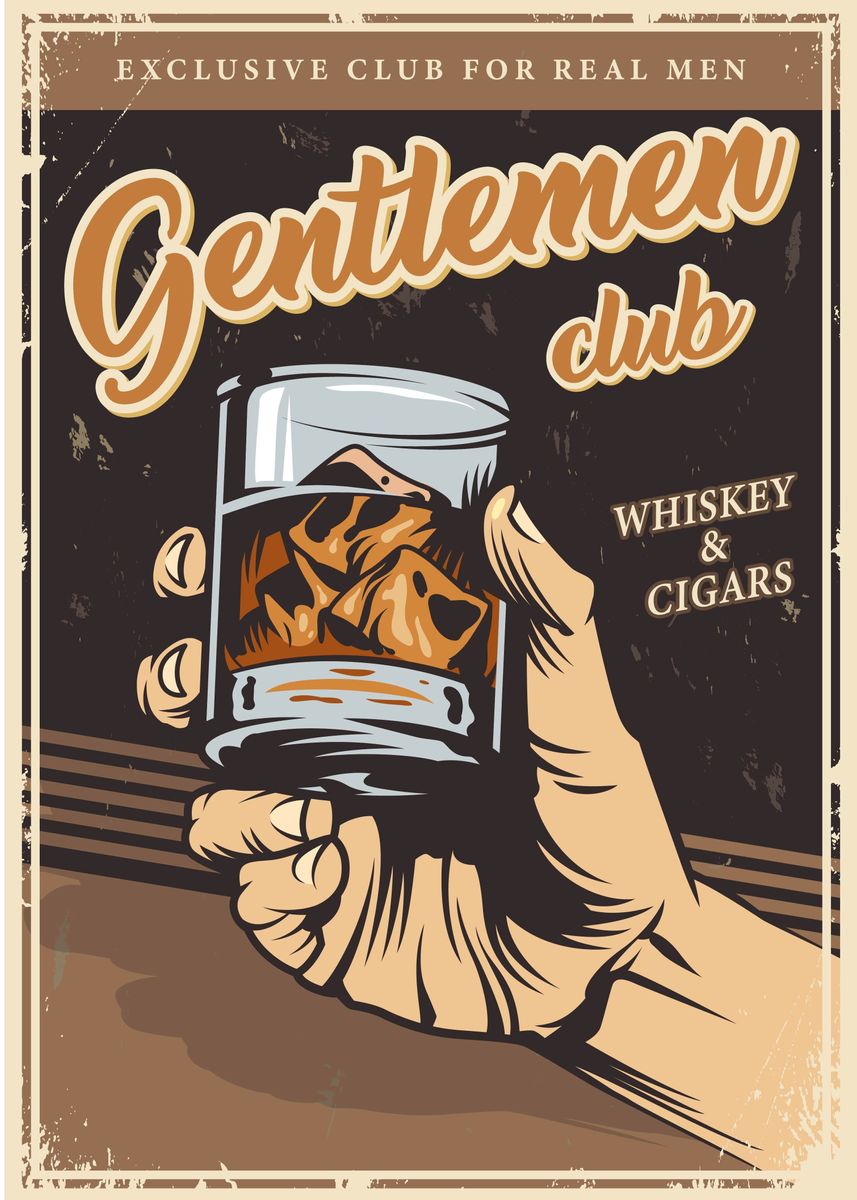 'Gentleman' Poster, picture, metal print, paint by Selja Cute | Displate