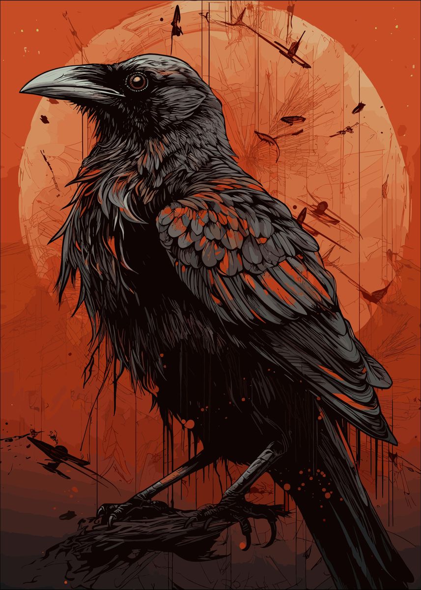 'Raven' Poster, picture, metal print, paint by PosterSociety | Displate