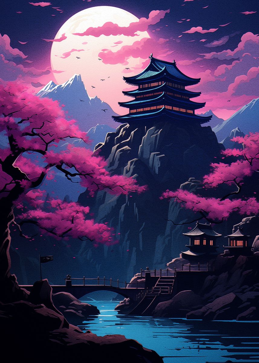 'Serene' Poster, picture, metal print, paint by EKIM | Displate