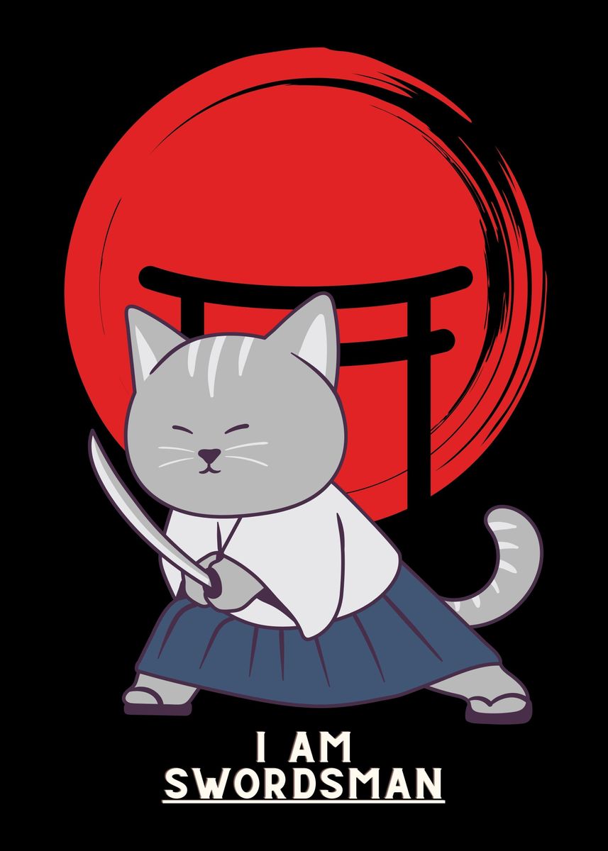 'I am Swordsman' Poster, picture, metal print, paint by Dyn Creative ...