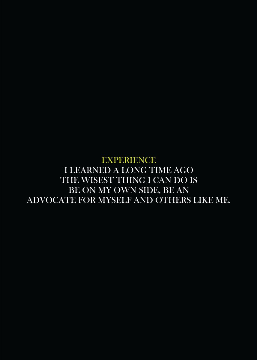 'EXPERIENCE' Poster by promtime | Displate