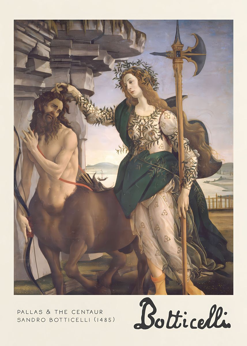 'Pallas and The Centaur' Poster, picture, metal print, paint by ...