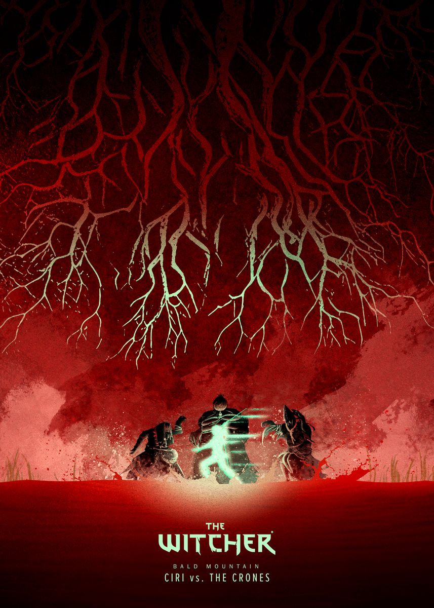 'Ciri vs the Crones' Poster, picture, metal print, paint by Witcher 3 ...