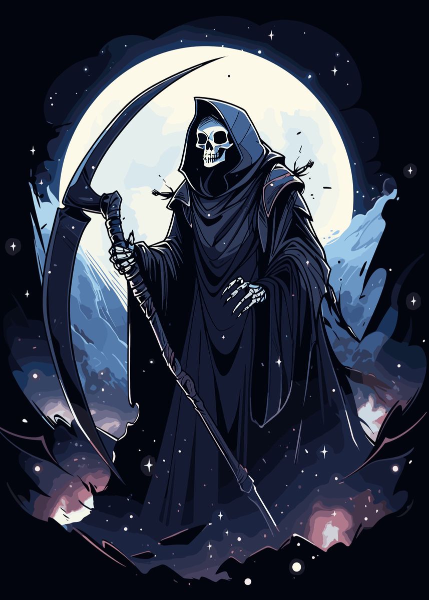 'Death Awaits' Poster, picture, metal print, paint by Wonderful World ...