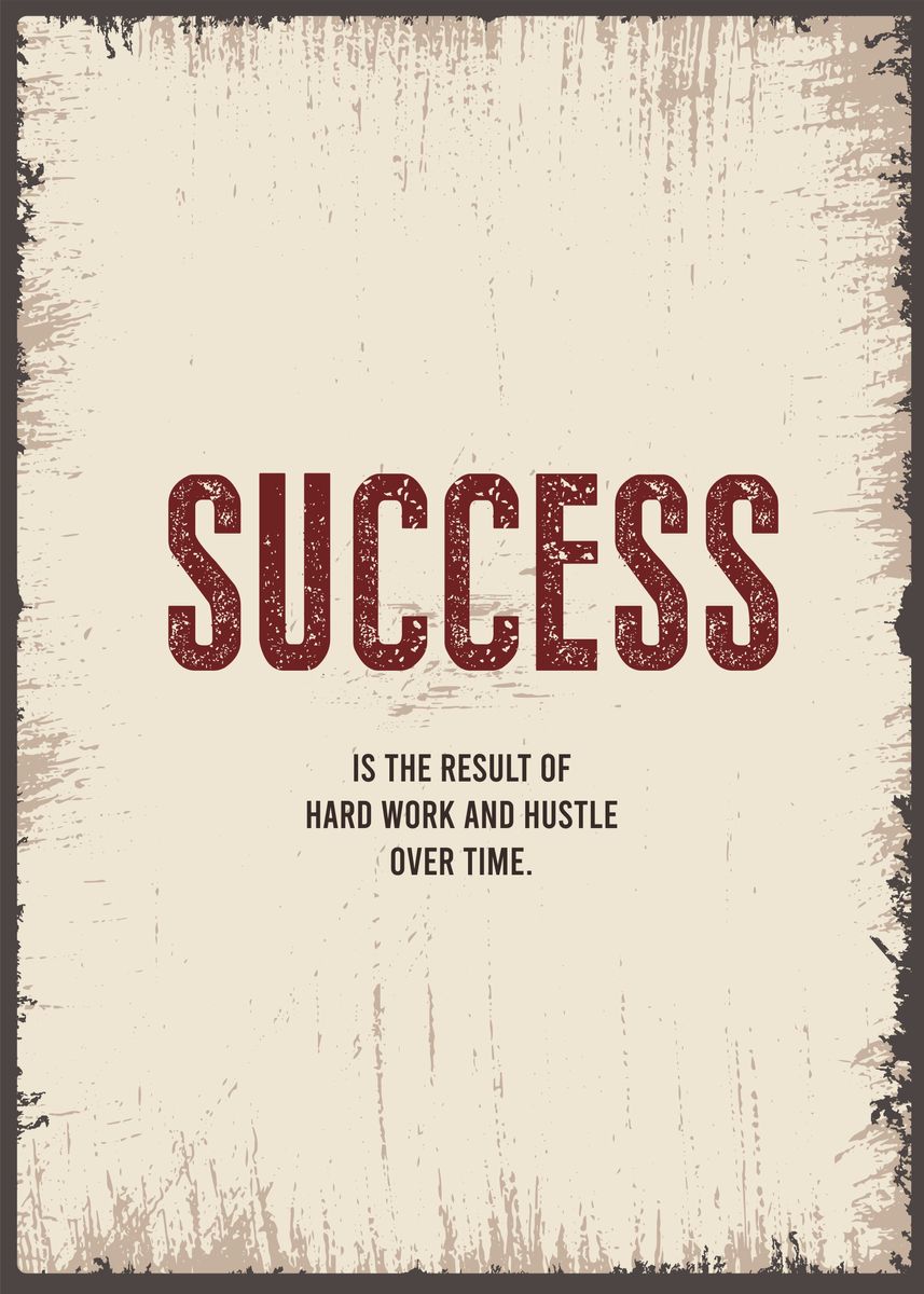 'success' Poster, picture, metal print, paint by Trending Displate ...