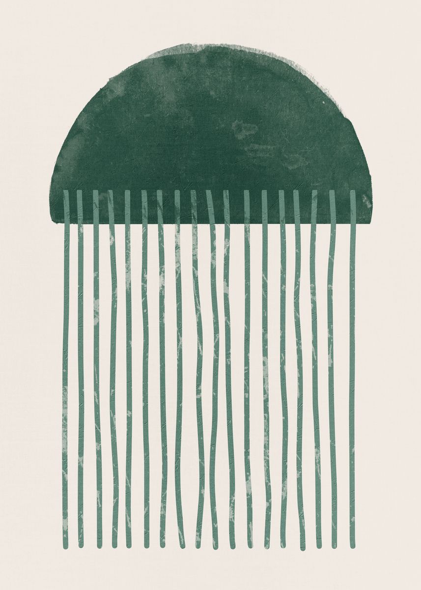 'Emerald Whispers' Poster, picture, metal print, paint by Ema Paraschiv ...