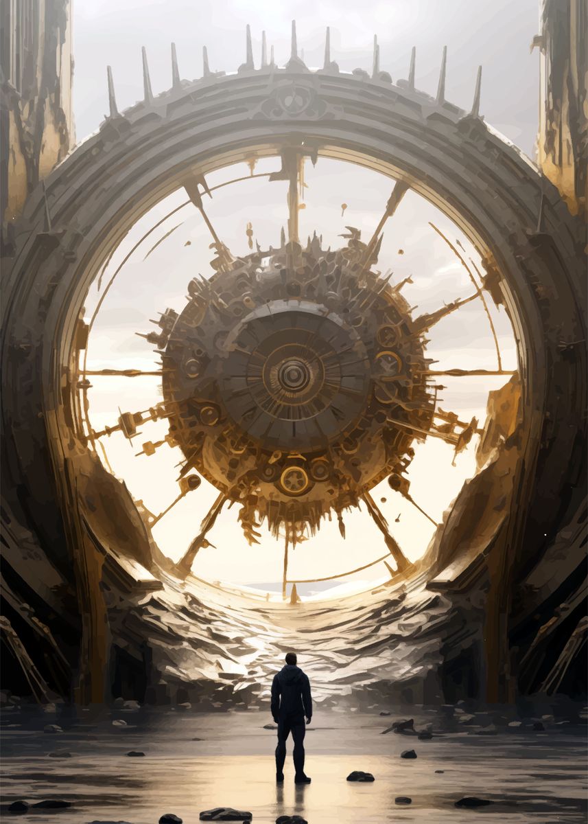 'Mechanical sun sunlight' Poster, picture, metal print, paint by P ...