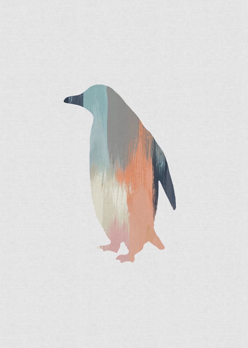 'Pastel Penguin' Poster, picture, metal print, paint by World Class ...