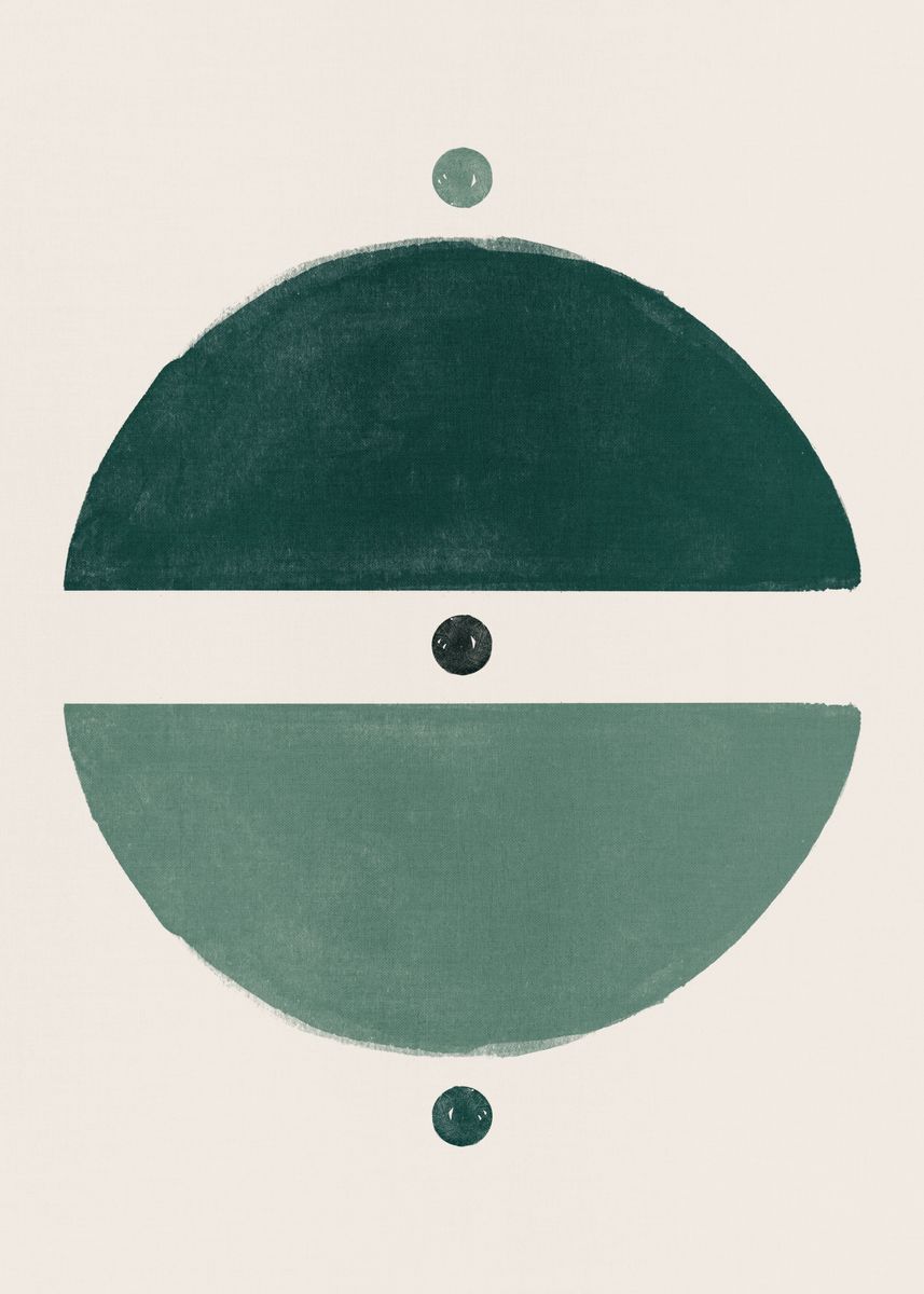 'Emerald Abstract Thoughts' Poster, picture, metal print, paint by Ema ...