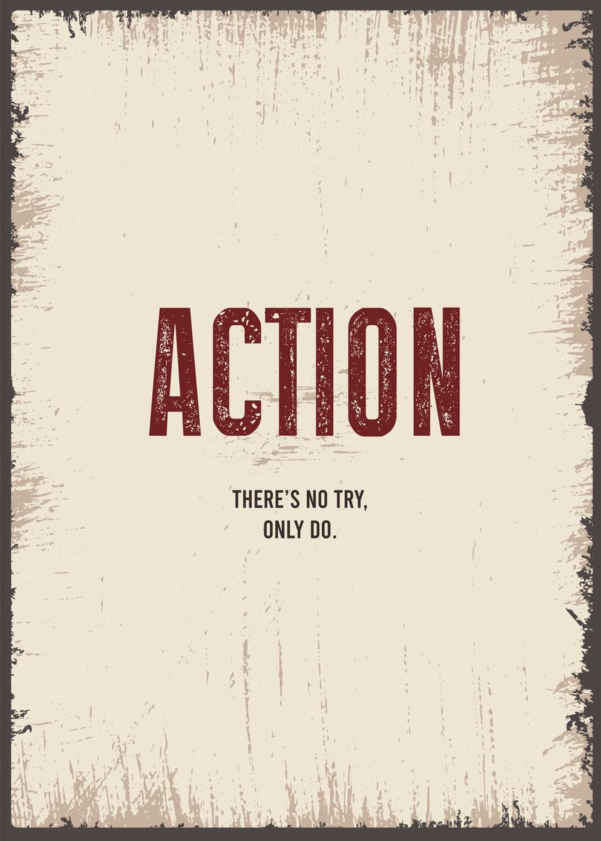 'action' Poster, picture, metal print, paint by Trending Awesome ...