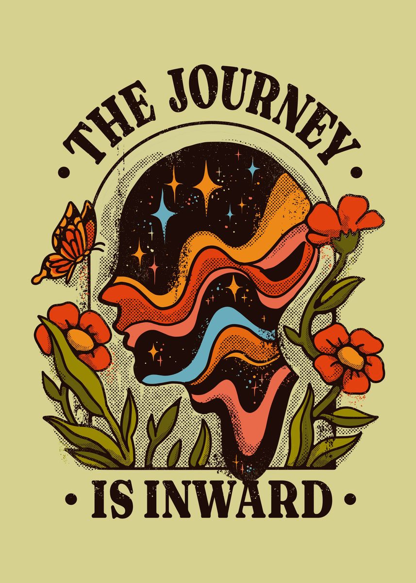 'Inward Journey' Poster, picture, metal print, paint by Adam | Displate