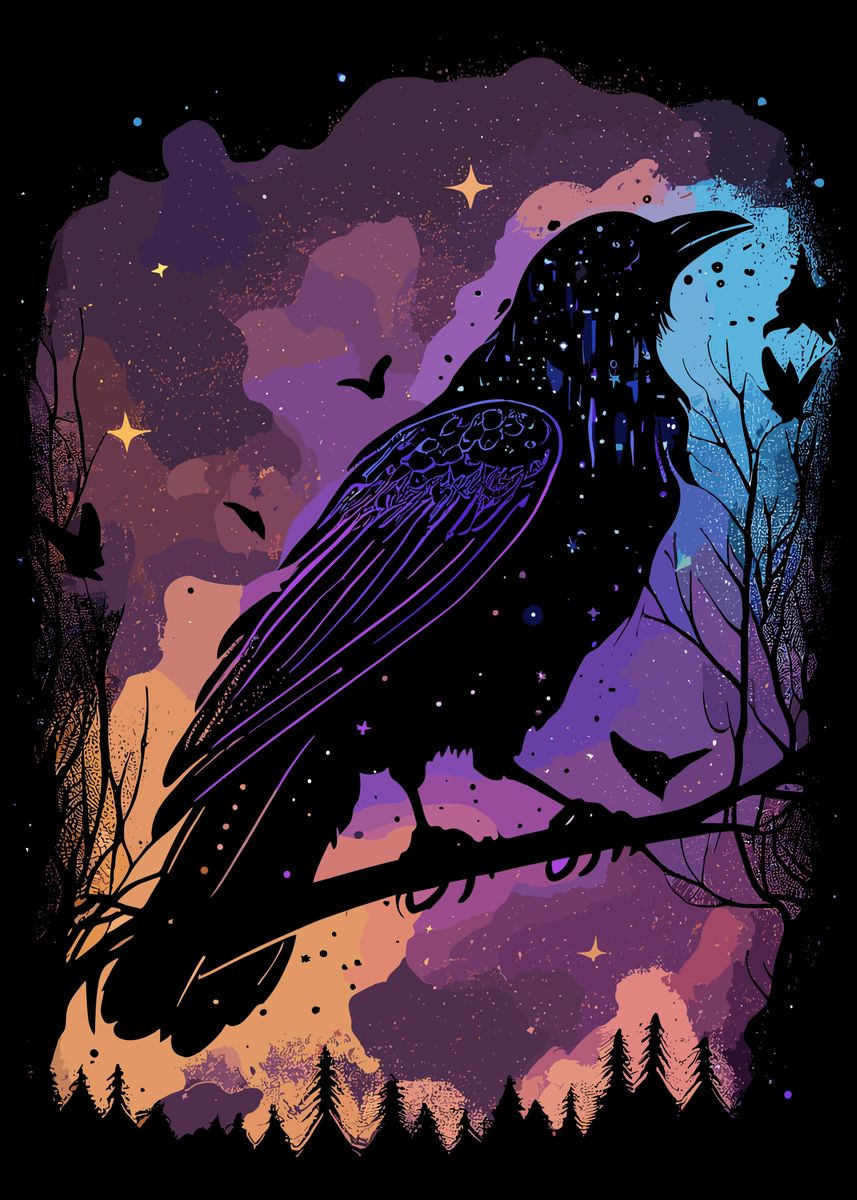 'Raven' Poster, picture, metal print, paint by PosterSociety | Displate