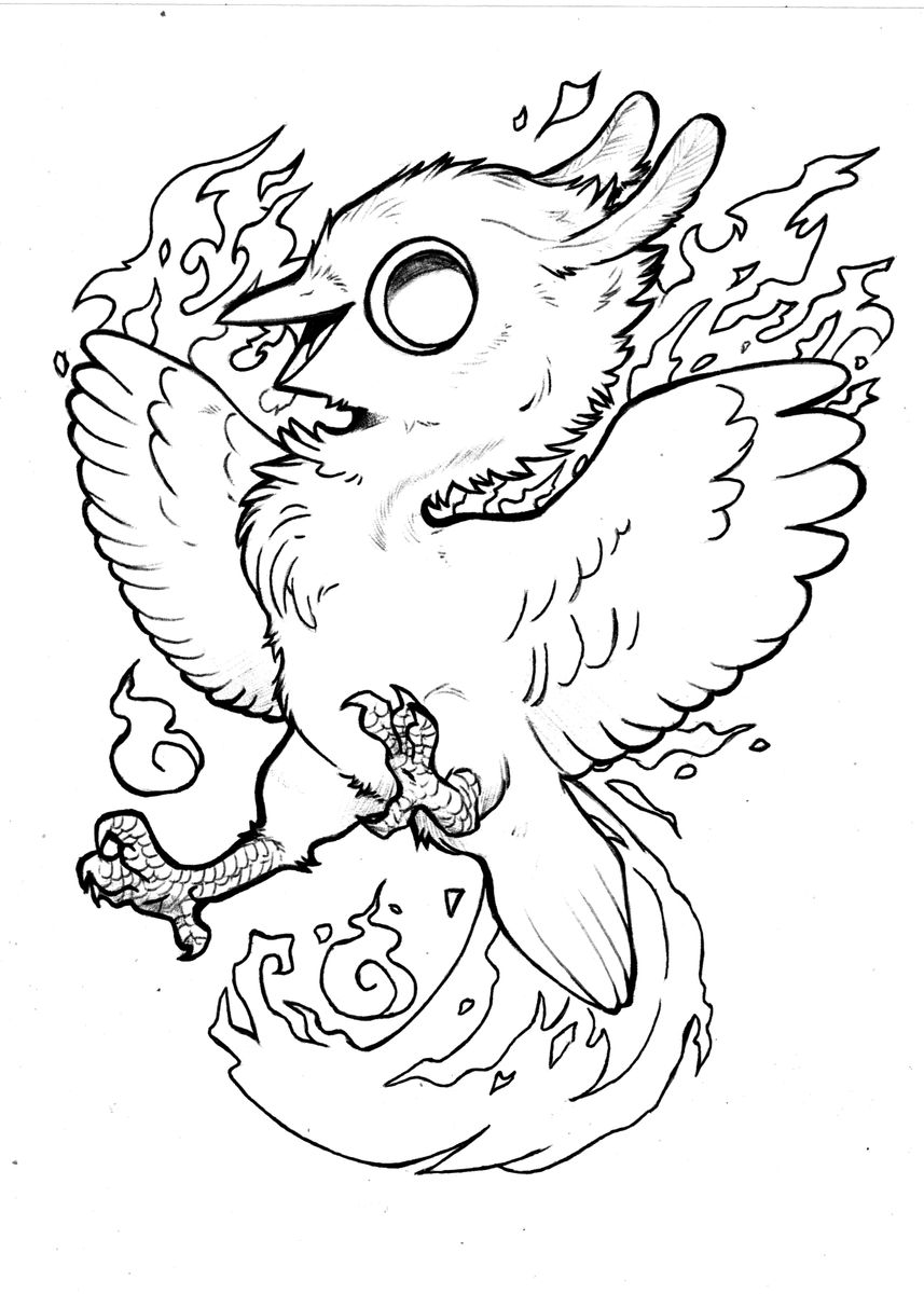 'Chibi Phoenix' Poster, picture, metal print, paint by Furiarossa and ...