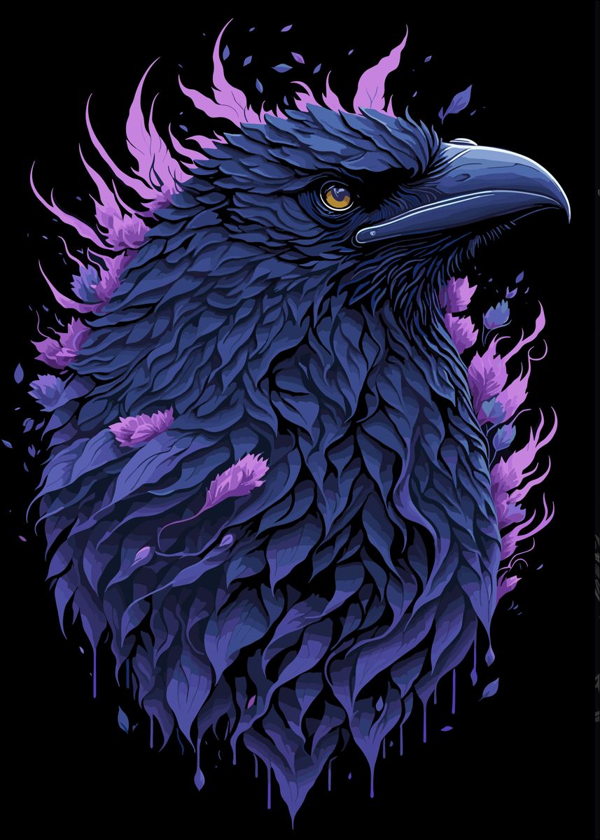 'Raven' Poster, picture, metal print, paint by PosterSociety | Displate