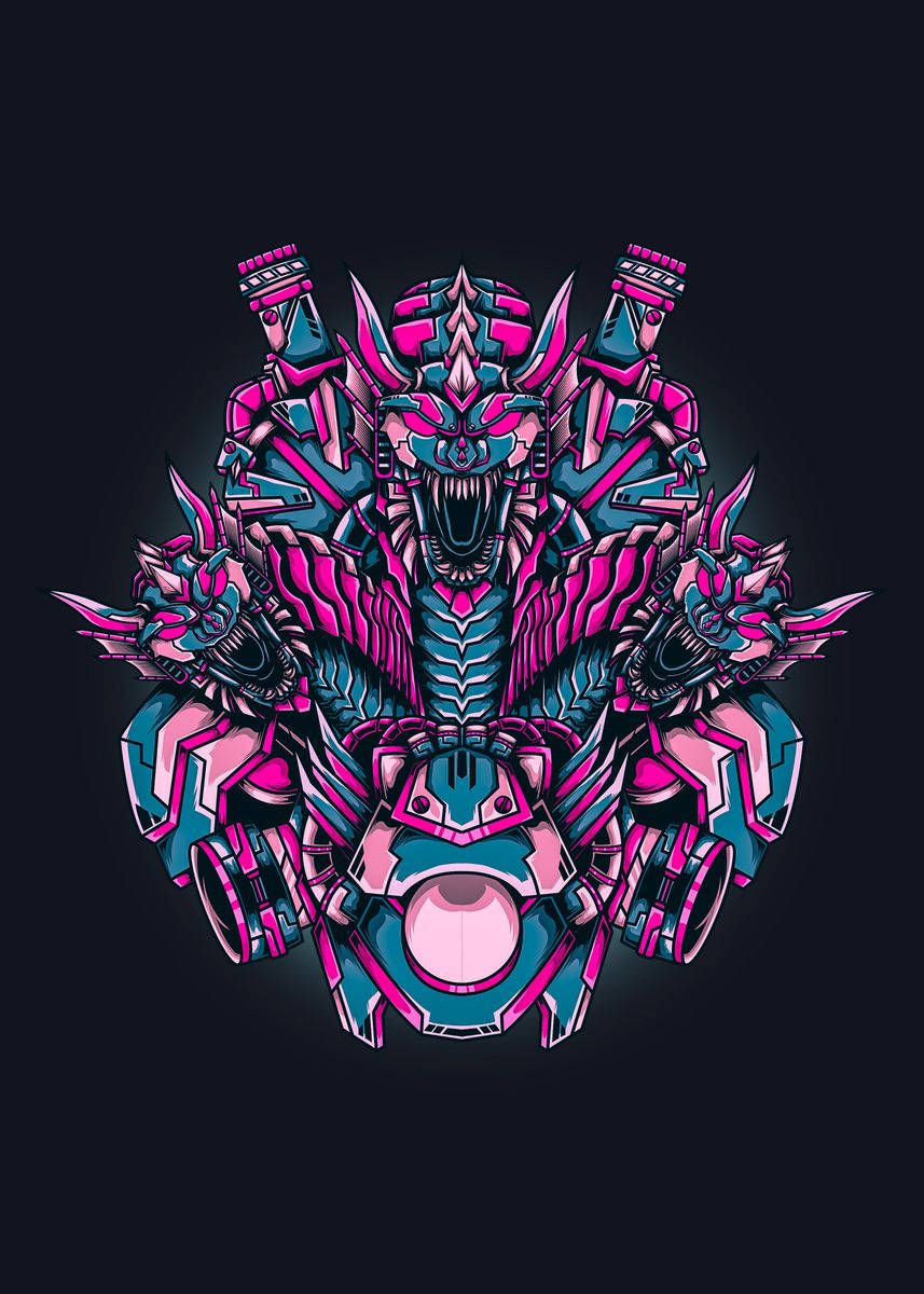 'Mecha Hydra' Poster, picture, metal print, paint by Gab Fernando ...