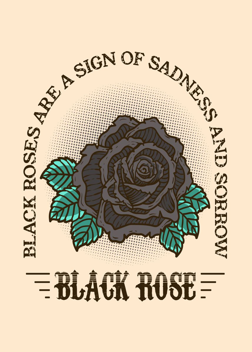 'black rose ' Poster, picture, metal print, paint by biliacci | Displate