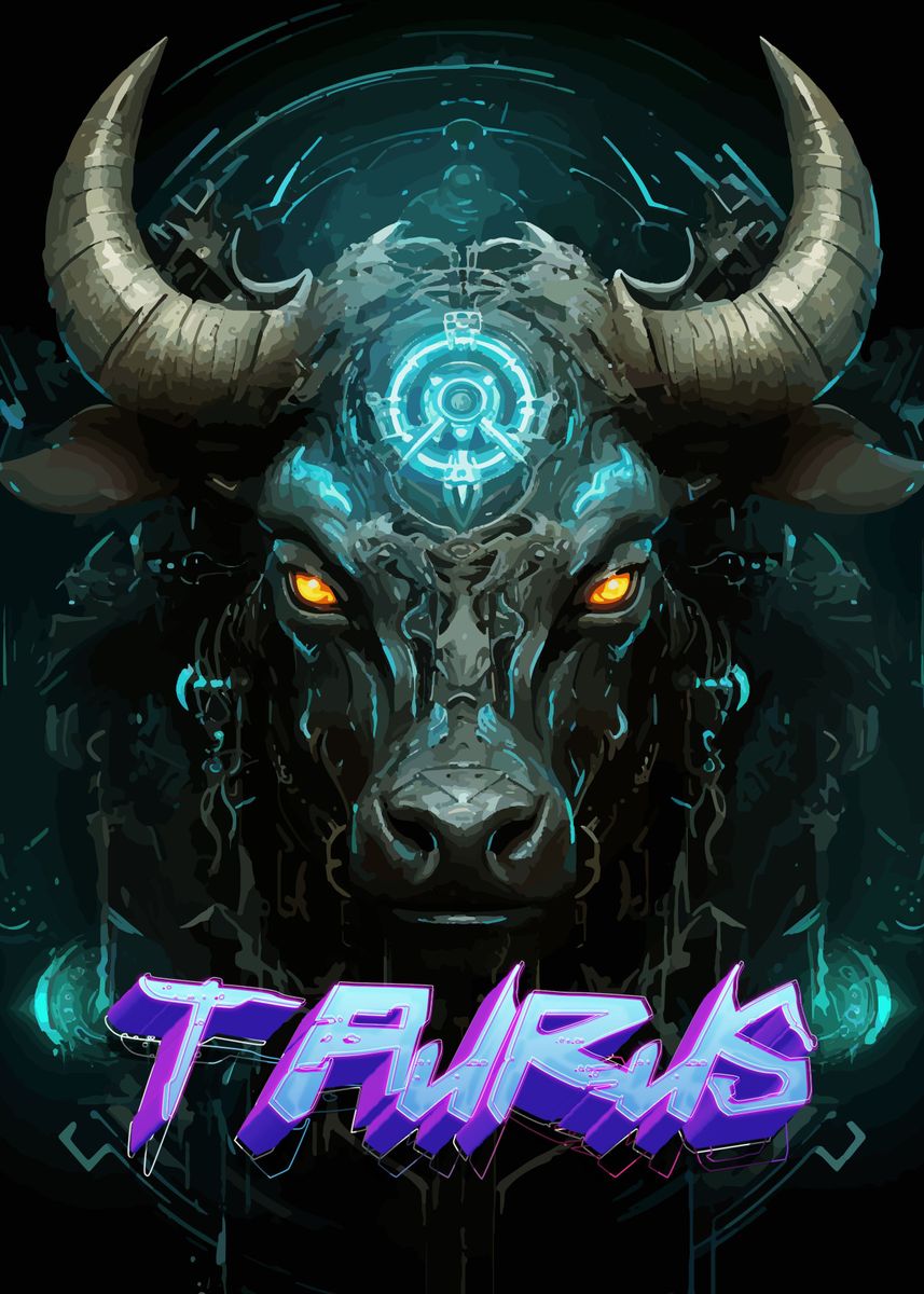 'Zodiac Sign Taurus' Poster, picture, metal print, paint by Stefan Merz ...