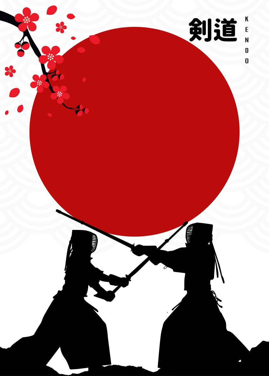 'Kendo Fighter' Poster, picture, metal print, paint by Surreal Print ...