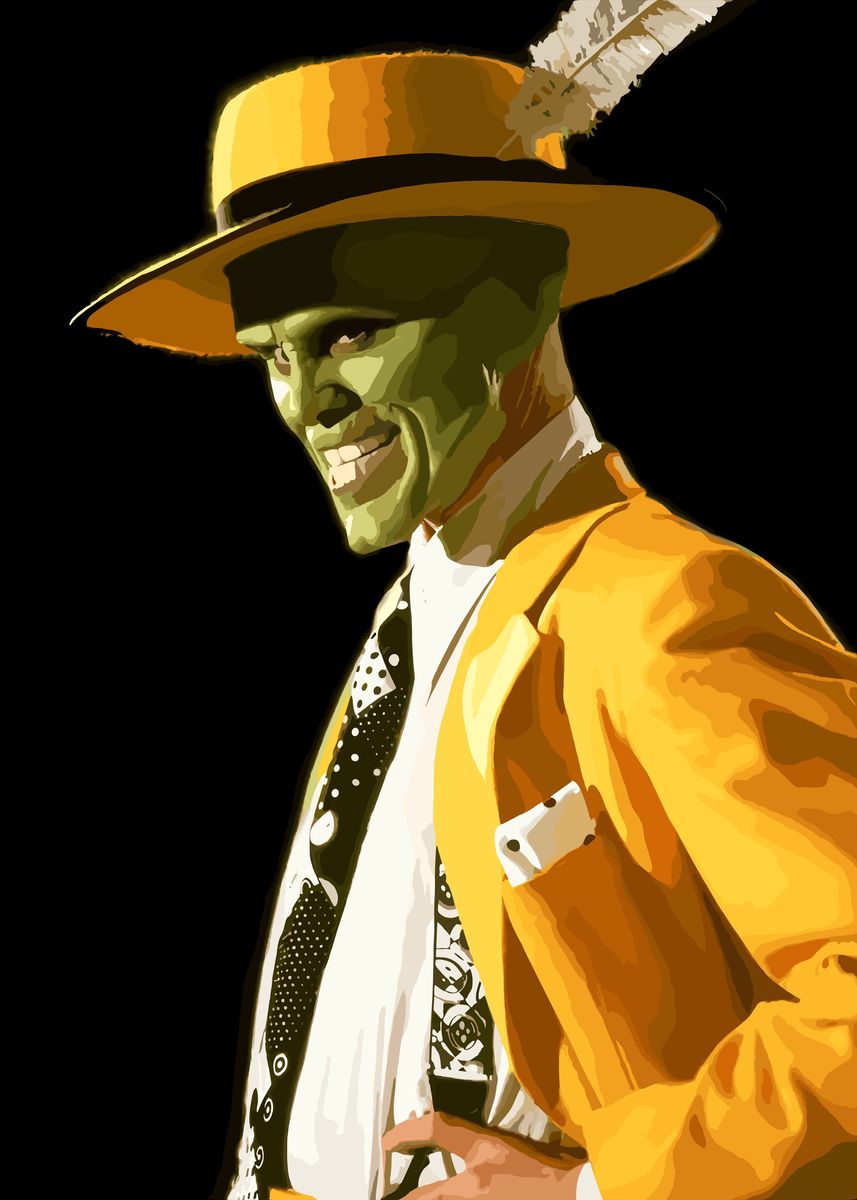 'The mask' Poster, picture, metal print, paint by Dickie77 | Displate