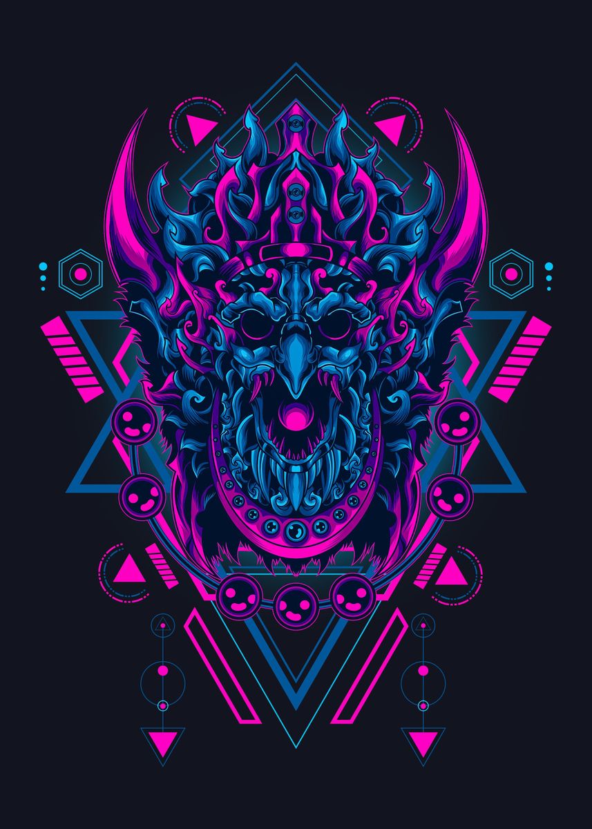 'Mecha Demon' Poster, picture, metal print, paint by Gab Fernando ...