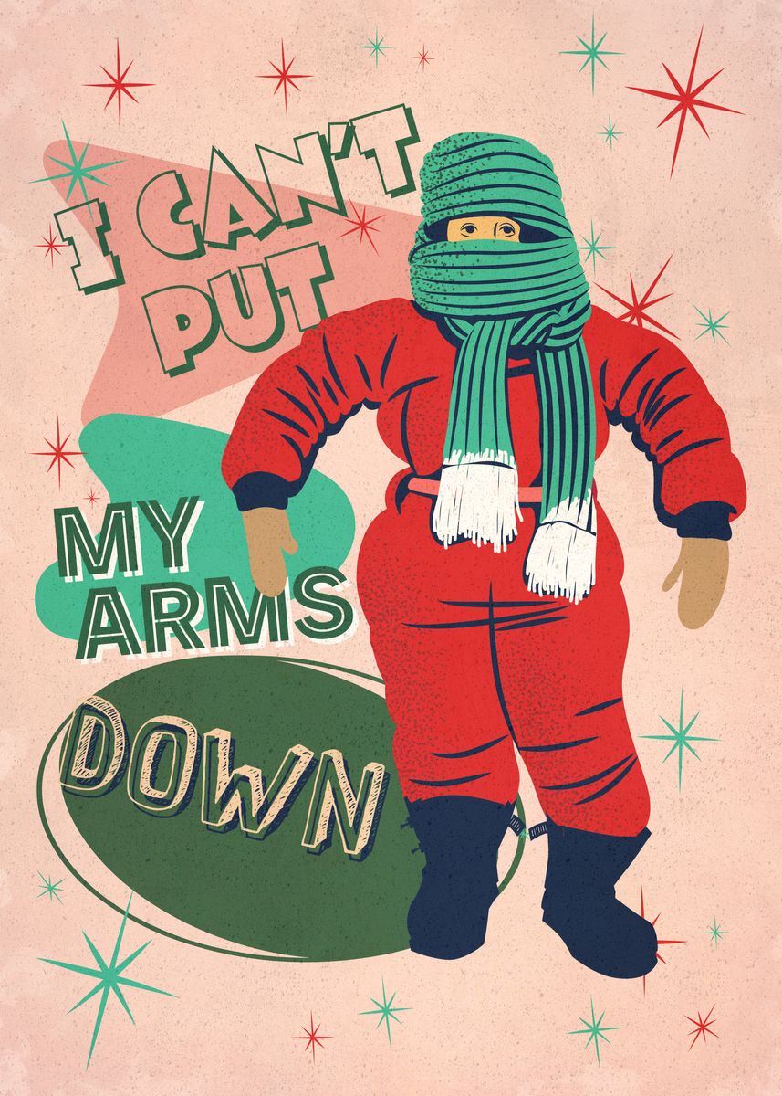 'I Can't Put My Arms Down' Poster, picture, metal print, paint by A Christmas Story | Displate