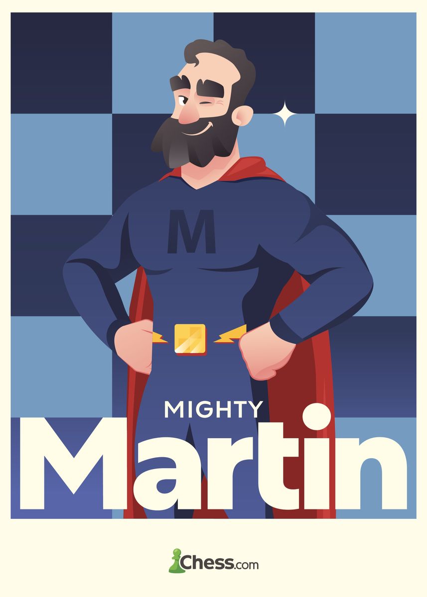 'Mighty Martin' Poster, picture, metal print, paint by Chess | Displate