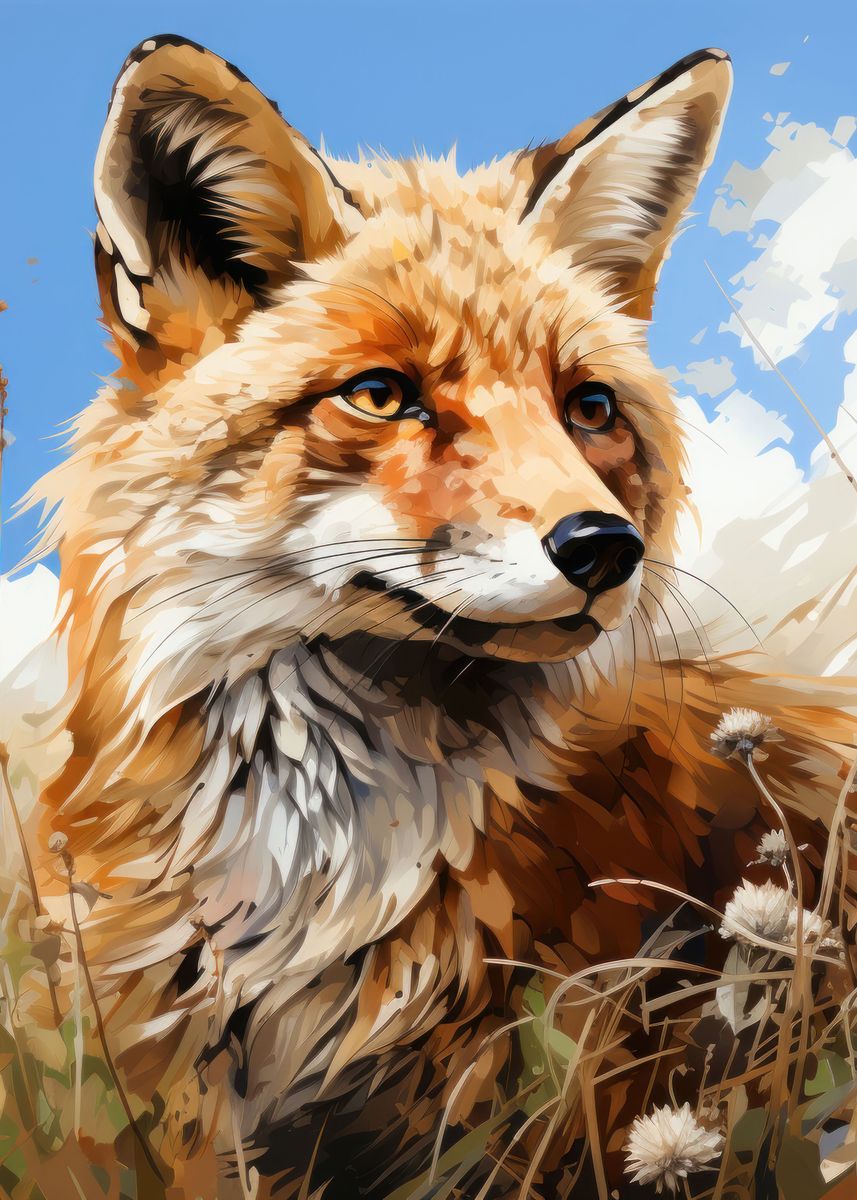 'Amber Gaze' Poster, picture, metal print, paint by Michael Strevens ...