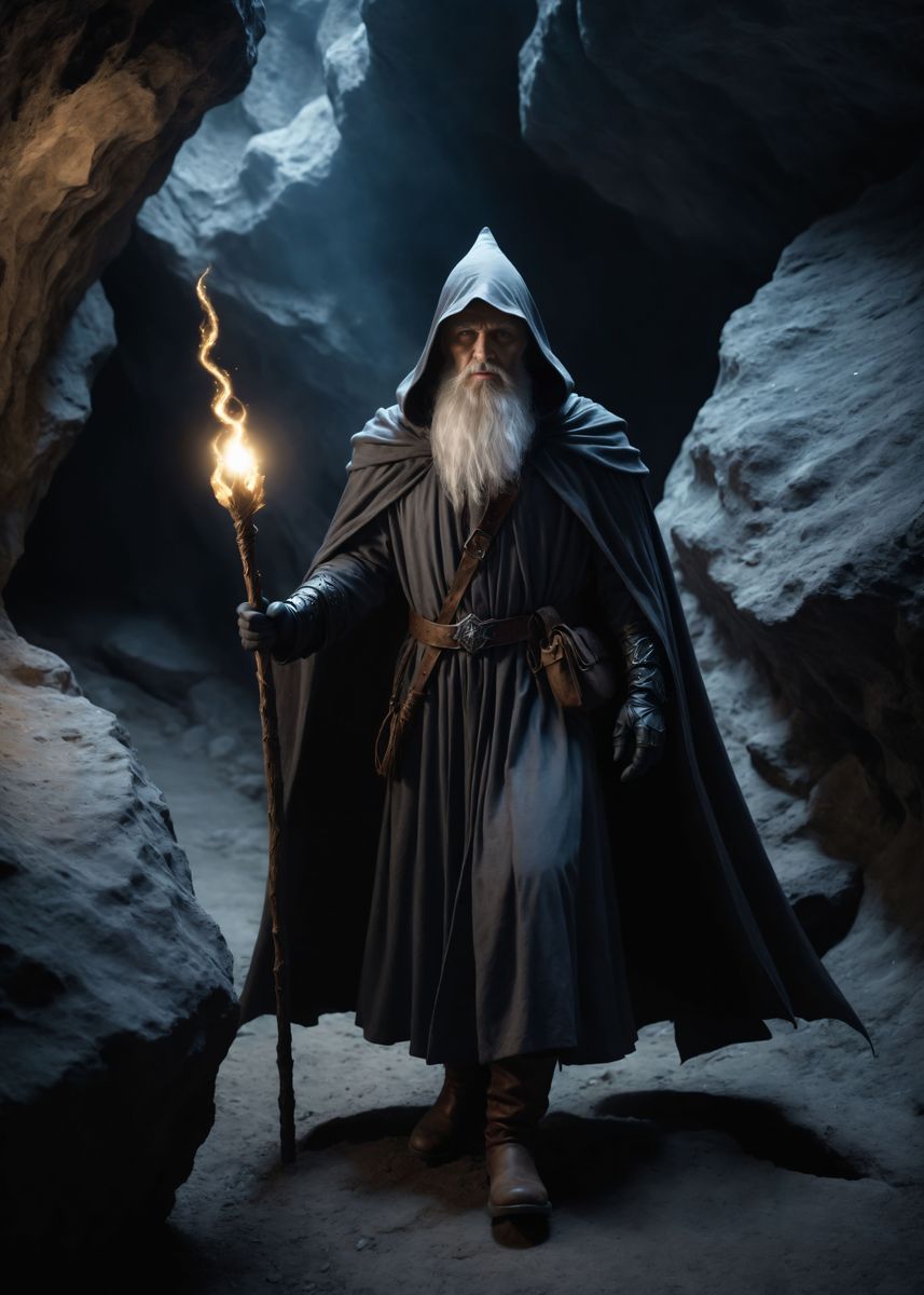 'A lonely mage exploring' Poster, picture, metal print, paint by ...