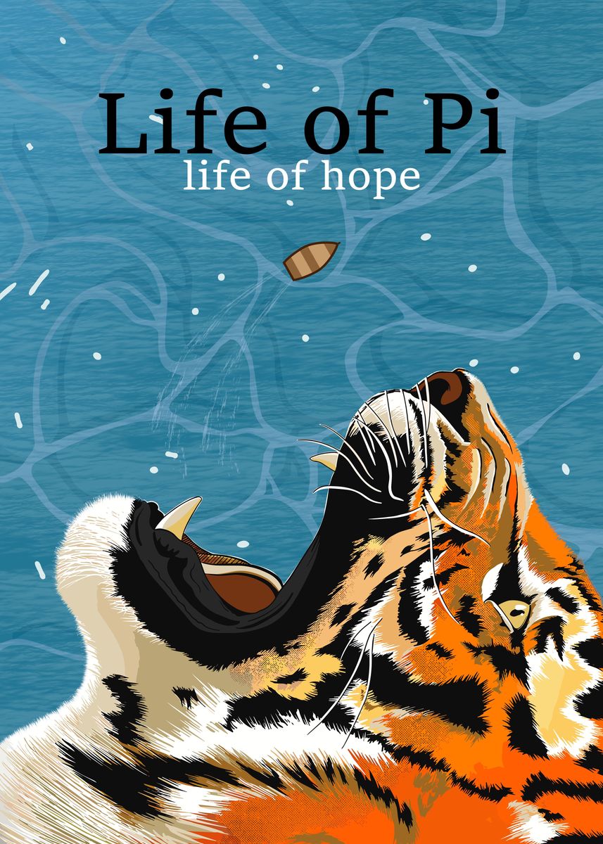 'life of pi' Poster, picture, metal print, paint by geeks holic | Displate