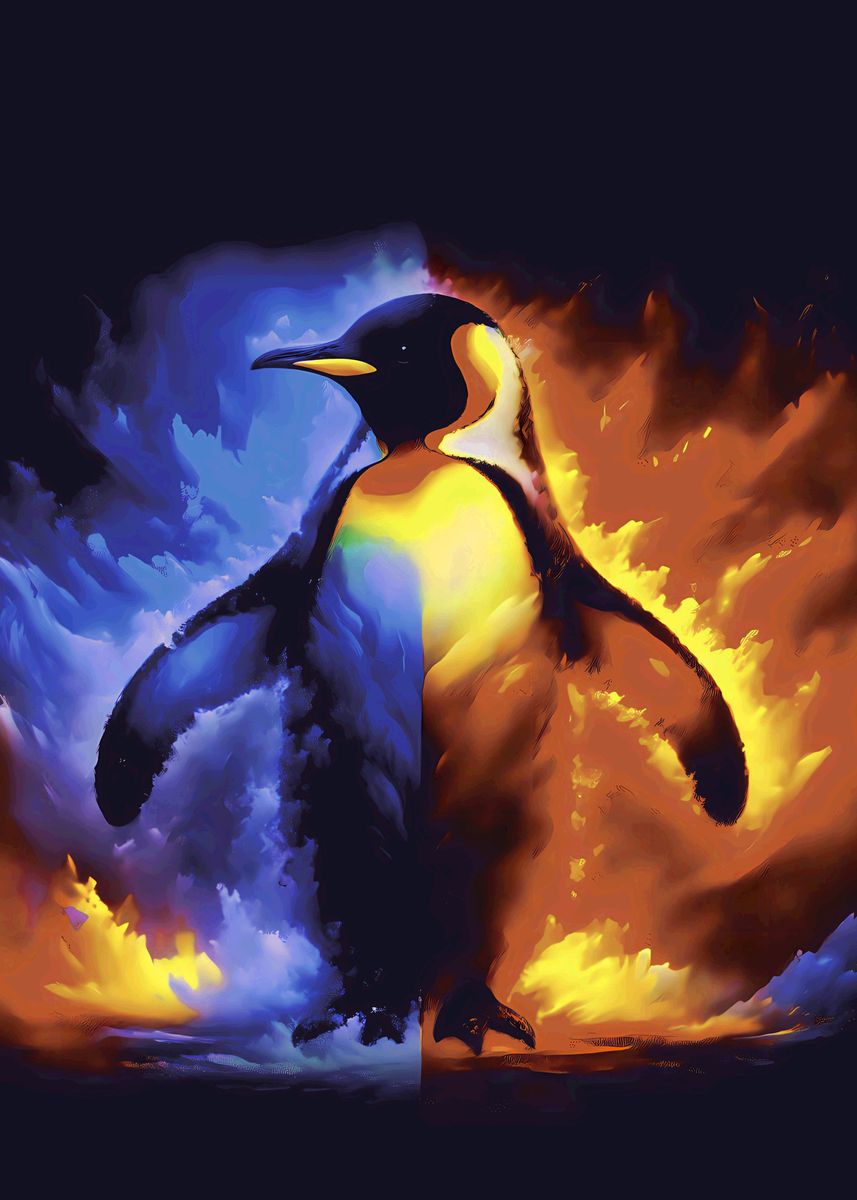 'Pinguin vector art ' Poster, picture, metal print, paint by franky dom ...