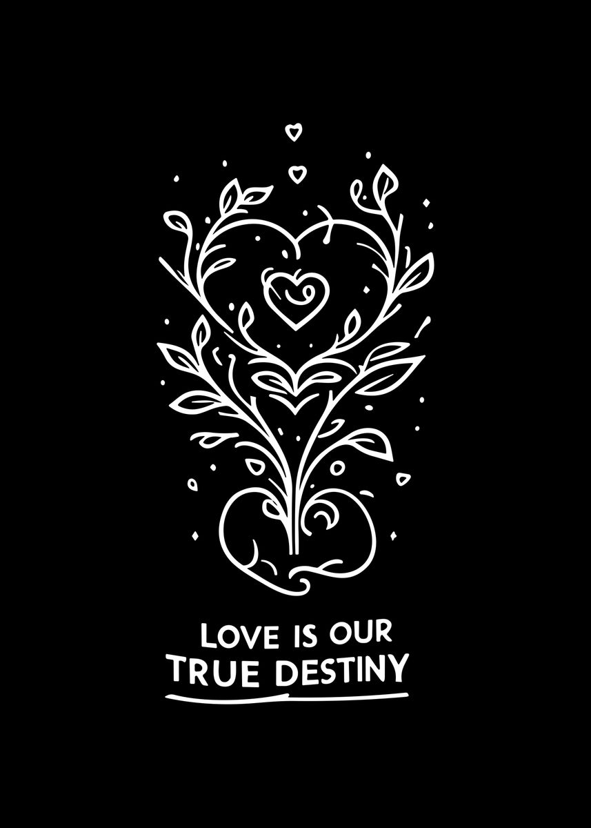 'Love is our True Destiny' Poster by Francois Ringuette | Displate