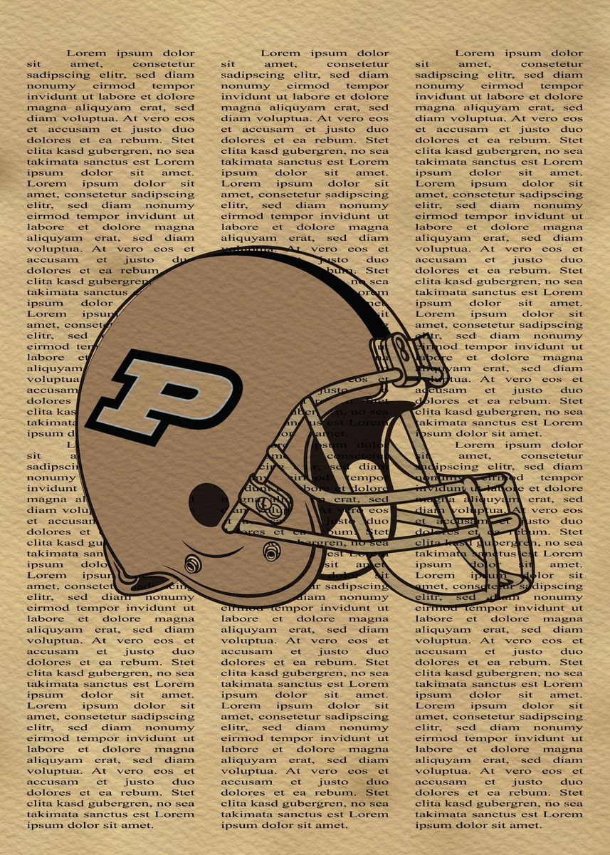 'Purdue Boilermakers Helmet' Poster, picture, metal print, paint by ...