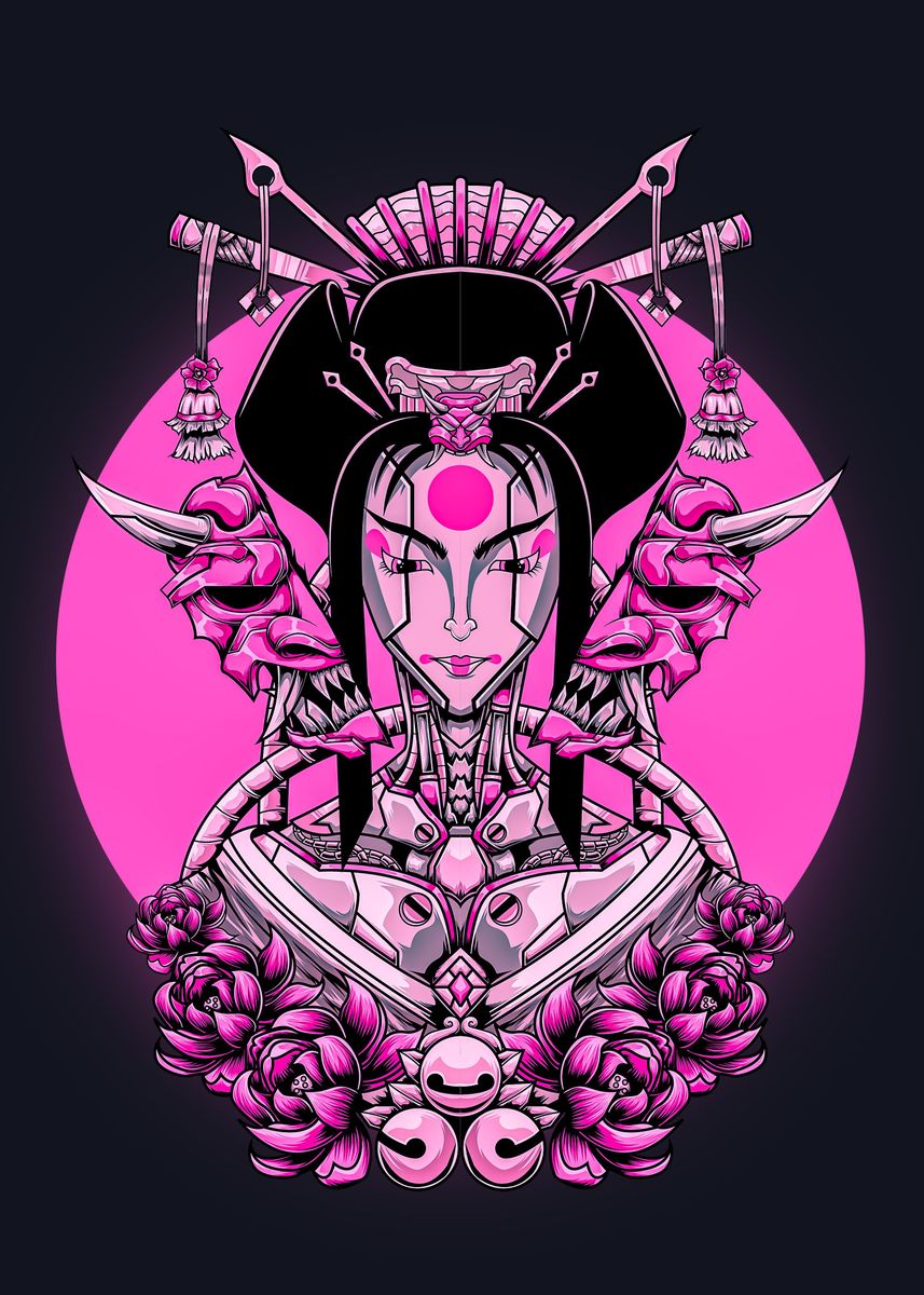 'Mecha Geisha' Poster, picture, metal print, paint by Gab Fernando ...