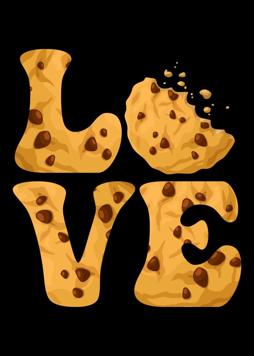 'Chocolate Chip Cookie' Poster, picture, metal print, paint by ...